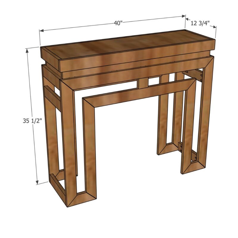 DIY Modern Console Table - DIY Designs By Anika